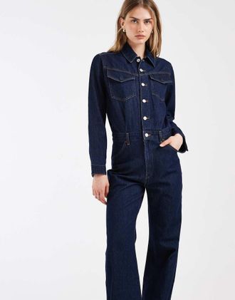 Levi's combinaison en jean western bleue