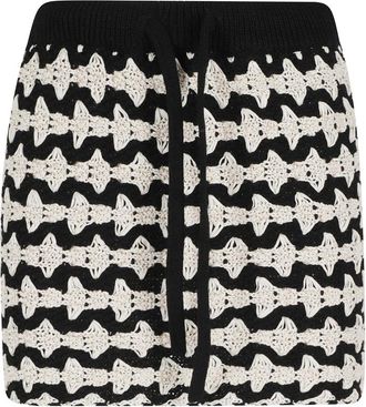 Roberto Collina Femme, Jupes, Noir, Taille: 40 FR Mini Jupe Jacquard