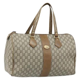 Gucci Sac &agrave; main en cuir PVC et toile GG Pre-owned - Femme - Pre-owned - Beige - Taille: ONE Size