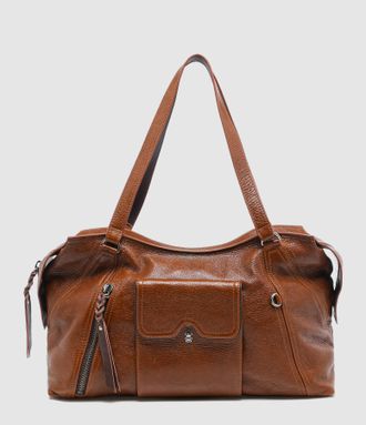 CLARIS VIROT Sac Juno Cuir Tabac