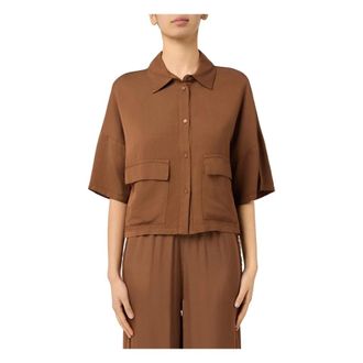 Manila Grace Damen, Blusen & Hemden, Braun, MGr&ouml;&szlig;e