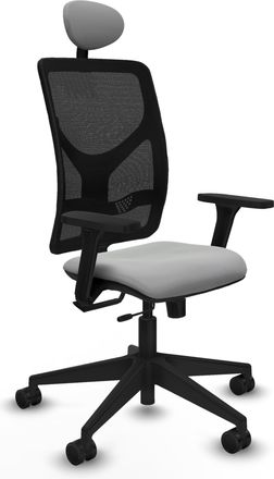 Piqueras y Crespo Stuhl f&uuml;r Sicherheitsh&uuml;tten mit 3D-Armen, h&ouml;henverstellbarer Lendenwirbelst&uuml;tze und festem Kopfteil, ausgestattet mit Syncro/Traslack und Schneidescha