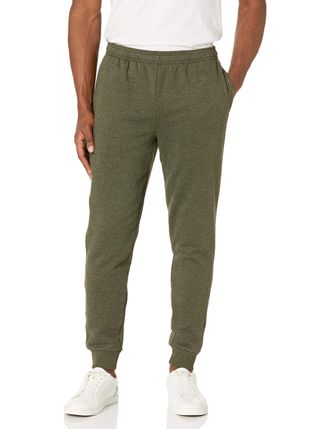 Amazon Essentials Herren Entspannte Jogginghose, Fleece, Bequeme Passform, Olivgrün, XXL