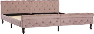 vidaXL Cadre de lit Rose Velours 200 x 200 cm
