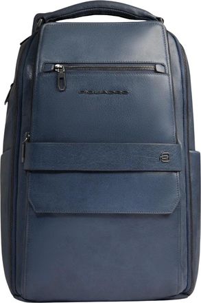 Piquadro Homme, Sacs, Bleu, Taille: ONE Size Sac &agrave; dos pour ordinateur portable de voyage personnalisable 14 pouces