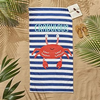 Catherine Lansfield Strandtuch, Baumwolle, gestreift, Blau