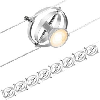 Paulmann 94490 système câble CorDuo kit Cardan CC max. 8x7W extensible Chrome mat câble métallique Métal GU5,3 sans ampoule