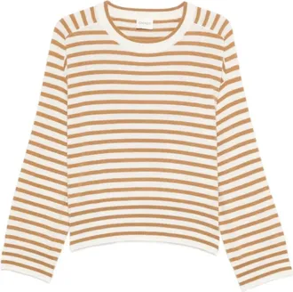 Closed Femme, Pulls, Brun, Taille: 38 FR Pull en cachemire ray&eacute;