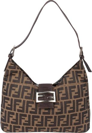 Fendi Crossbody Bags - Fendi FF Monogram Baguette Buckle Shoulder Bag - Gr. unisize - in Braun - f&uuml;r Damen