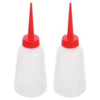 IFUNDOM 2 St&uuml;ck N&auml;hmaschinen&ouml;lspender mit Roter Pr&auml;zisionsd&uuml;se 250 ml Kunststoff &Ouml;lflaschen f&uuml;r Leichte &Ouml;le Ersatzkanister Geeignet f&uuml;r Flachbett und Nadelmas