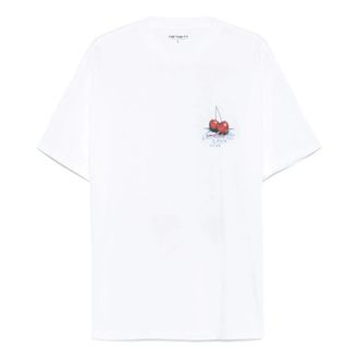 Carhartt Work in Progress Homme, Tops, Blanc, Taille: S T-shirt Jake Garcia