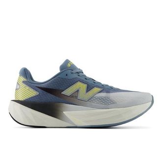 New Balance Homme Night Lights FuelCell Rebel v5 en Gris/Bleu, Synth&eacute;tique, Taille 42.5