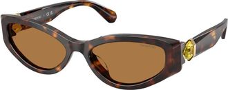 Swarovski Femme, Accessoires, Brun, Taille: 51 MM Sk6045U Lunettes de soleil