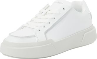 Calvin Klein Damen Chunky Cupsole Lace Up LTH Pinch Yw0Yw02020 Low Top, White (Bright White/Vaporous White), 35 EU
