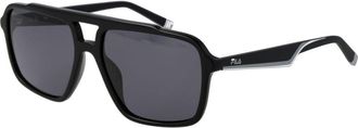 Fila Schwarze Kunststoffsonnenbrille