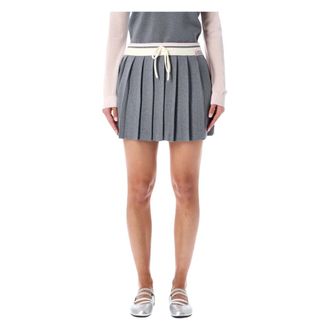 Casablanca Merino Strick Tennisrock - - Skirts - Damen - Grau - S