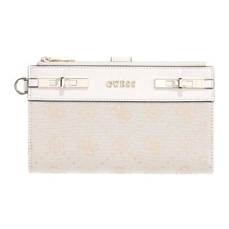 Guess Femme, Accessoires, Blanc, Taille: ONE Size Melinda Logo Wallet