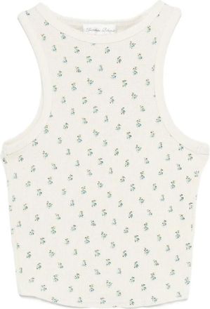 Frankies Bikinis Femme, Tops, Beige, Taille: 40 FR D&eacute;bardeur en maille c&ocirc;tel&eacute;e &agrave; col rond