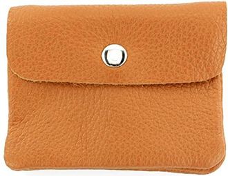 modamoda.de Modamoda de P09 Portefeuille en cuir italien, pour femme, petit, cognac, XS