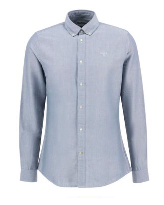 Barbour Oxfordhemd aus Baumwolle mit Label-Schriftzug, Tailored Fit in