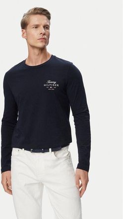 Tommy Hilfiger Longsleeve Script Stack MW0MW43225 Dunkelblau Regular Fit