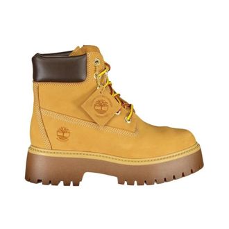 Timberland Leder-Stiefeletten mit Blockabsatz - - Shoes - Damen - Braun - 36 EU