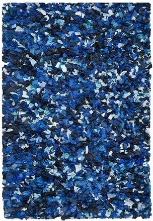 Safavieh Zottelig Teppich für Wohnzimmer, Esszimmer, Schlafzimmer - Rio Shag Collection, Hoher Flor, Blau und Multi, 183 X 274 cm
