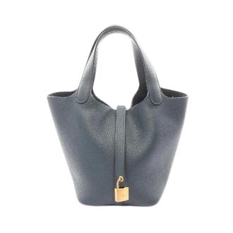 Herm&egrave;s Sac seau Picotin Lock PM en cuir Taurillon Clemence Pre-owned - Femme - Pre-owned - Vert - Taille: ONE Size
