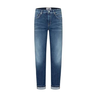 Cambio Jean Coupe Carotte - Femme - Jeans - Bleu - Taille: 38 FR L30