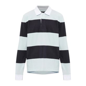 Rag & Bone Kelly Boxy Gestreiftes Langarm-Polo - - Tops - Herren - Blau - M