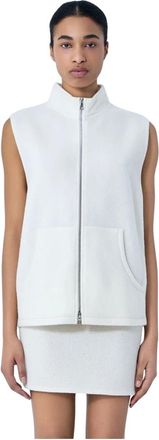 Rier Femme, Vestes, Blanc, Taille: 38 FR Gilet Zipp&eacute; Sans Manches