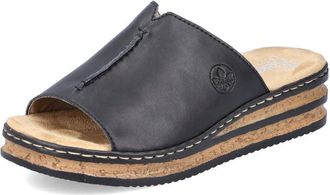 Rieker Damen Pantoletten 629M9, Frauen Slipper,schluepfschuhe,Backless Slipper,Mules,Gartenschuhe,Sommerschuhe,sommerclogs,schwarz (00),41 EU / 7.5 UK
