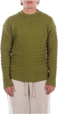 Alpha Studio Homme, Pulls, Vert, Taille: L Maille Ras du Cou