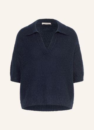 Lilienfels Lilienfels Strick-Poloshirt Mit Cashmere blau
