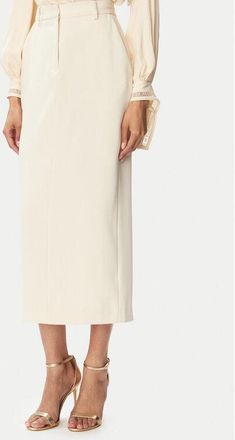 French Connection Bleistiftrock 73DZC Creme Slim Fit