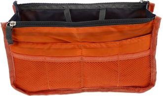 BESPORTBLE Doublure de Paquet &agrave; Main en Nylon Pliable Orange Multi-Poches Grosse Capacit&eacute; Paquet de Rangement Portable pour Cosm&eacute;tiques et Voyage en Plein Air
