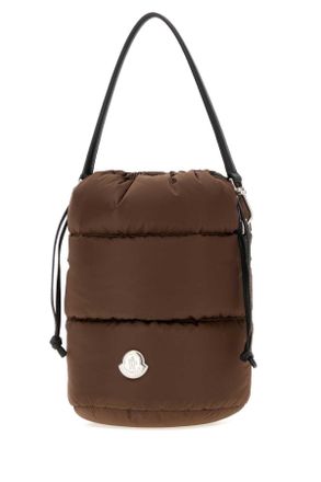 Moncler Womens Brown Nylon Caradoc Bucket Bag 262 Borse A Secchiello