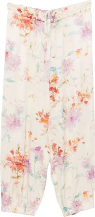 Herno Femme, Pantalons, Multicolore, Taille: 42 FR Pantalon &agrave; Imprim&eacute; Floral