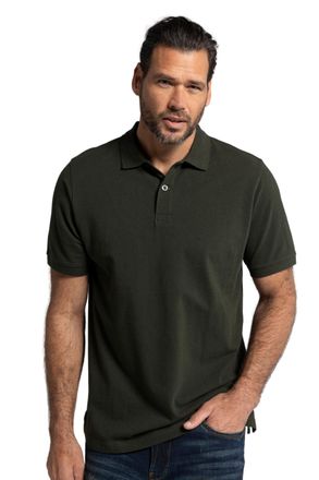 JP1880 Herren große Größen Übergrößen Menswear L-8XL bis 8XL, Poloshirt, Oberteil, Knopfleiste, Hemdkragen, Pique, dunkle Olive XXL 702560193-XXL