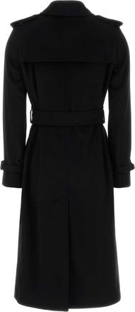 Burberry Double-Breasted Cashmere Coat - Black