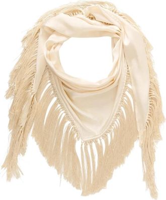Soaked In Luxury SLVerona Fransen-Schal - - Accessories - Damen - Beige - ONE SIZE