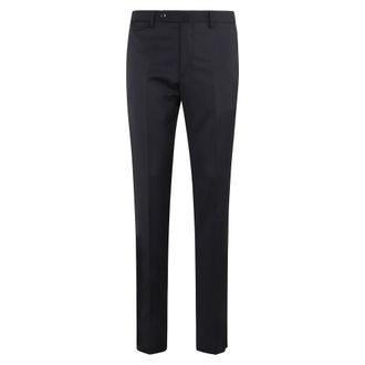 Tagliatore Tapered Wool Virgin Pants - - Trousers - Herren - Blau - XL
