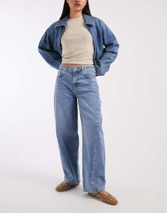 New Look Hamilton - Jean barrel &agrave; surpiq&ucirc;res - Bleu moyen