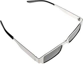 Garneck Lunettes de Soleil Métal Argenté avec Verres Transparents Style Carré Moderne Accessoires Mode pour Festivals et Photos