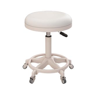 Generic Hocker B&uuml;ro Ergonomisch mit Rollen H&ouml;henverstellbar 43-57cm K&uuml;chenhocker 360&deg; Drehhocker Werkstatt Hocker 7 Farben f&uuml;r Zuhause Lager und Gesch&auml;ft(Whit