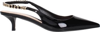 Gucci Femmes Sandales noires en cuir verni