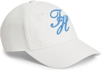 Tommy Hilfiger Cap Tommy Hilfiger Logo Embroidery Baseball Cap AW0AW18338 Wei&szlig;