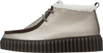 Voile Blanche Bottines en cuir et synthétique, Platine- 40