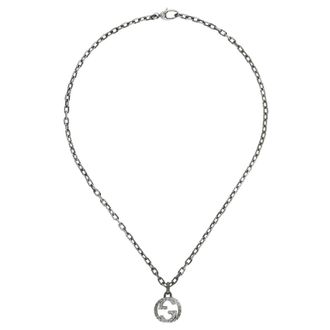 Gucci Halskette mit ineinandergreifendem Anh&auml;nger - - Accessories - Damen - Grau - ONE SIZE