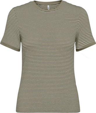 Only Damen Onltine S/S O-Neck Top JRS, Mermaid, Medium